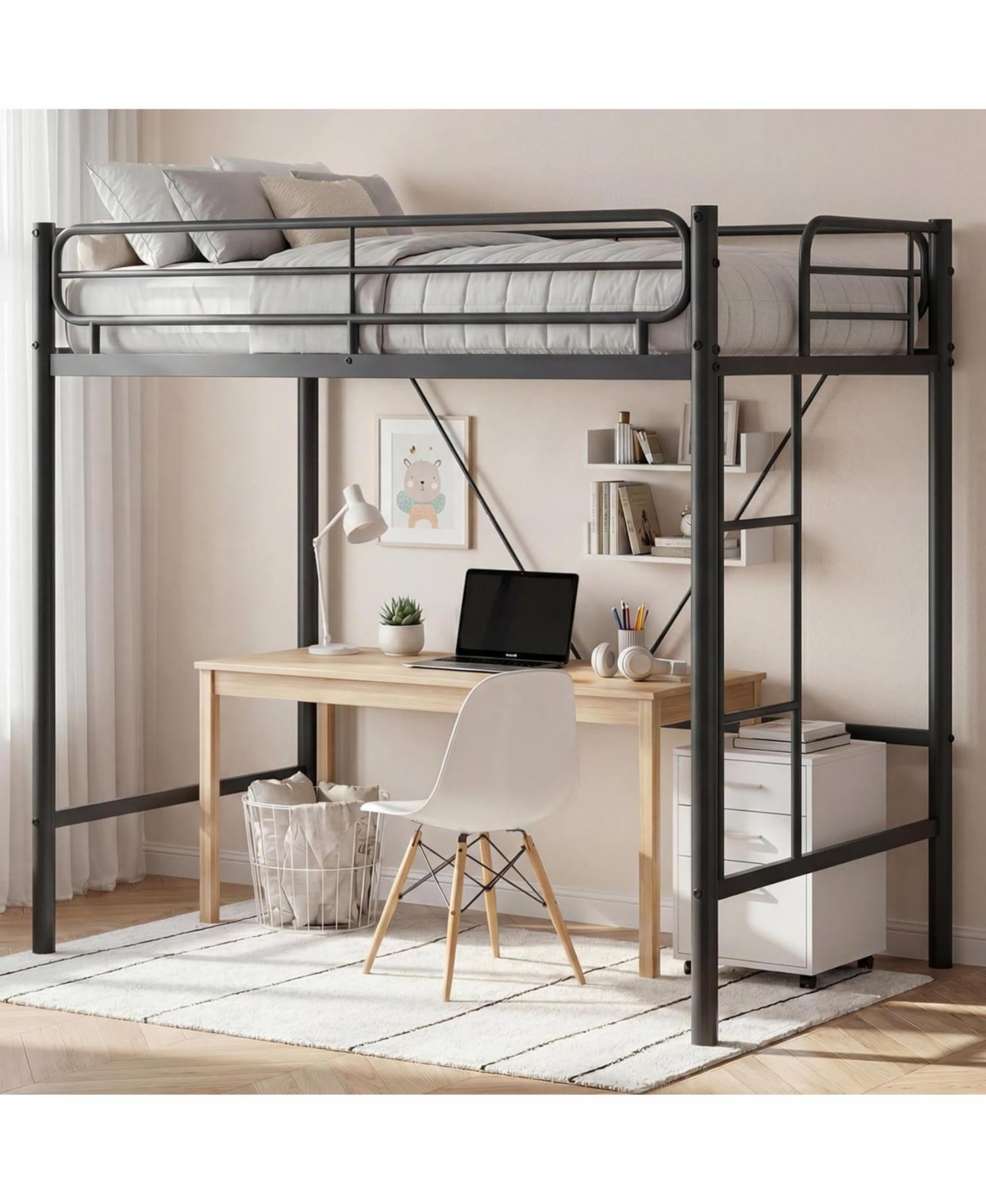 Click here for gaomon Twin Size Loft Bed for Kids/Teens  Heavy Du... prices