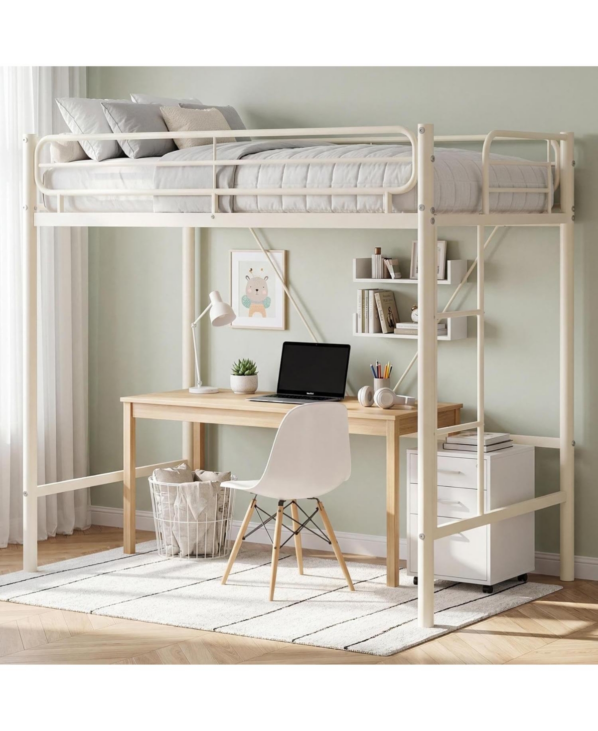 Click here for gaomon Twin Size Loft Bed for Kids/Teens  Heavy Du... prices