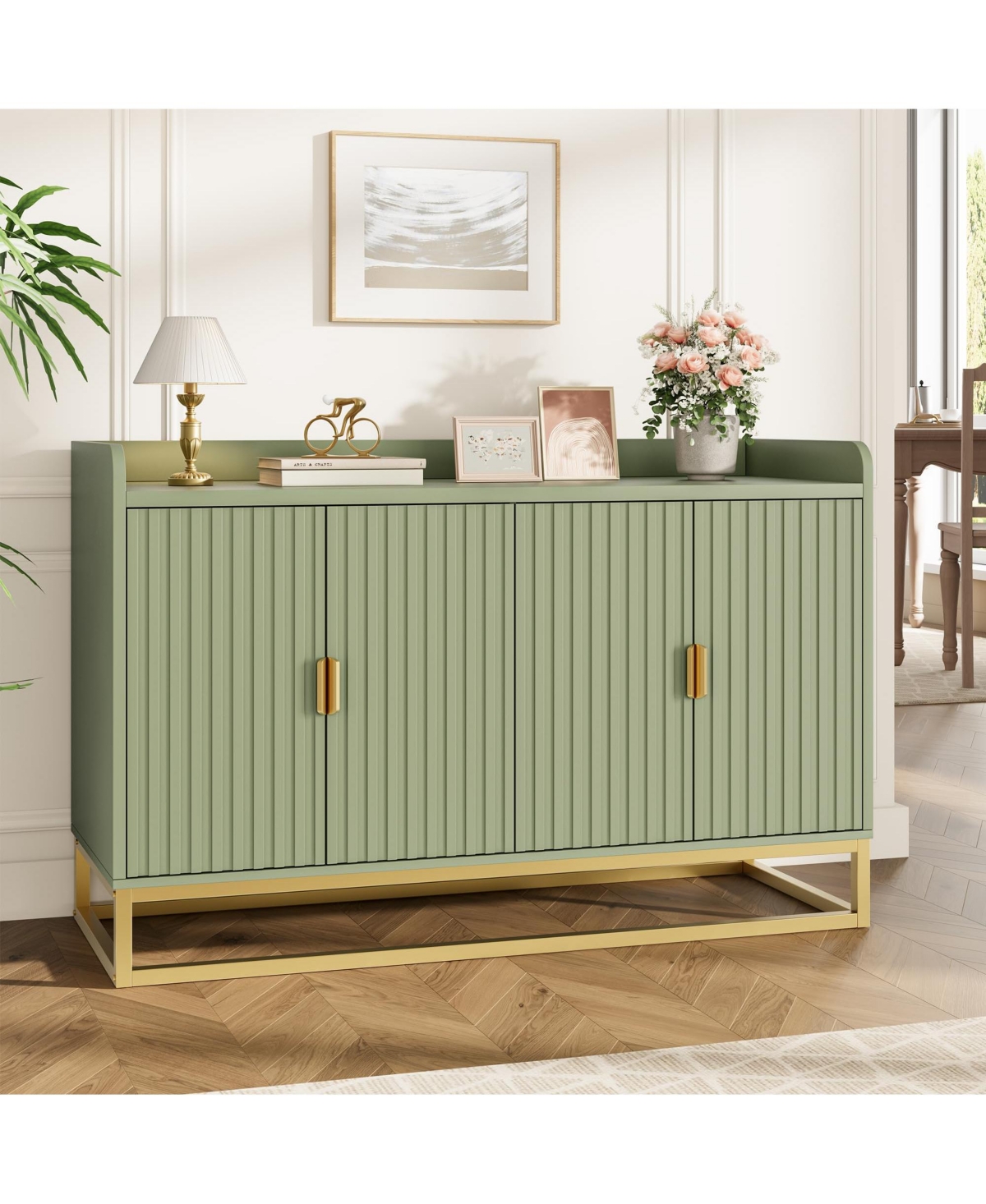 Click here for homfan Fluted Sideboard with Storage Buffet Cabine... prices
