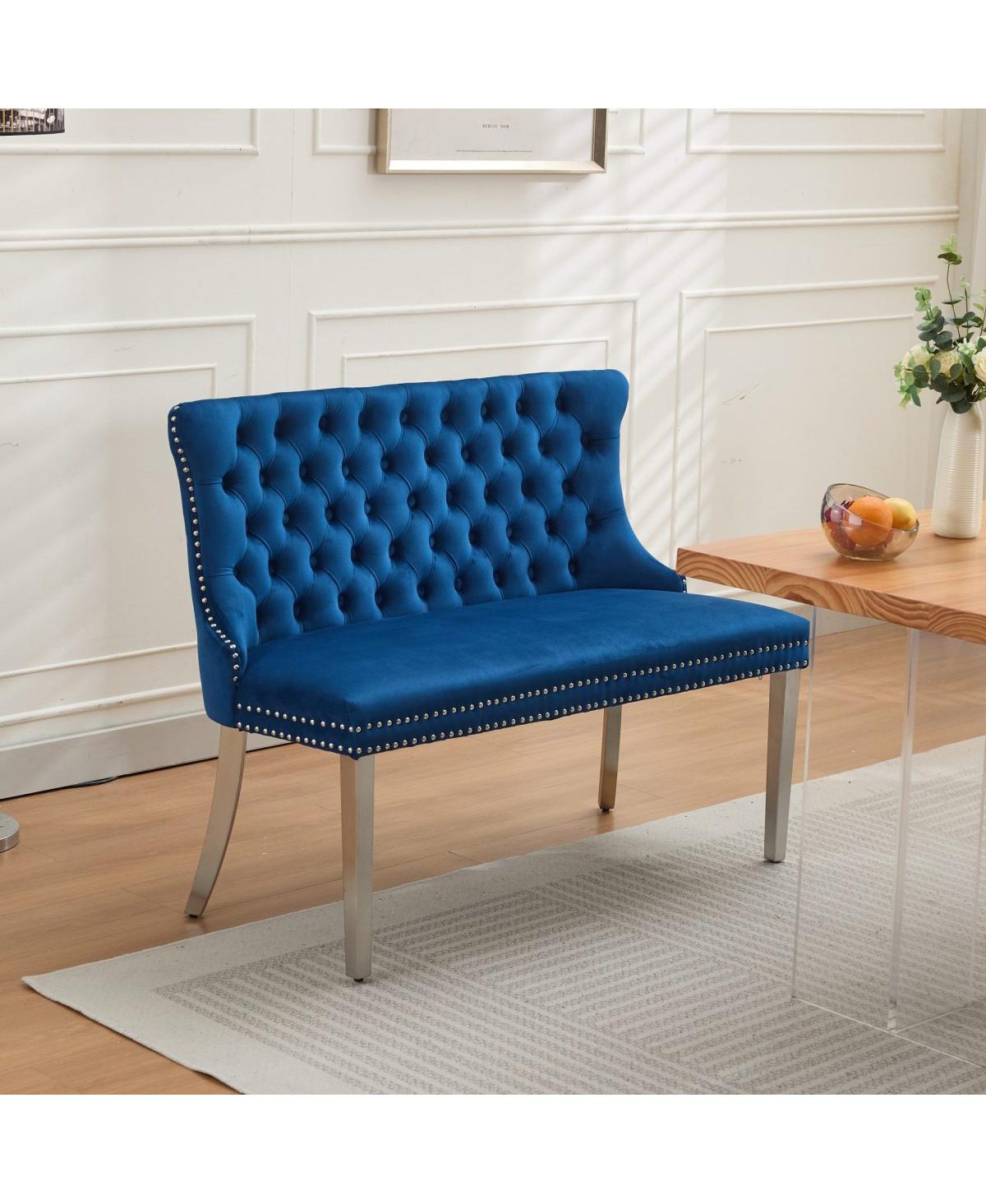 Click here for Streamdale Furniture Velvet Tufted Double Dining L... prices