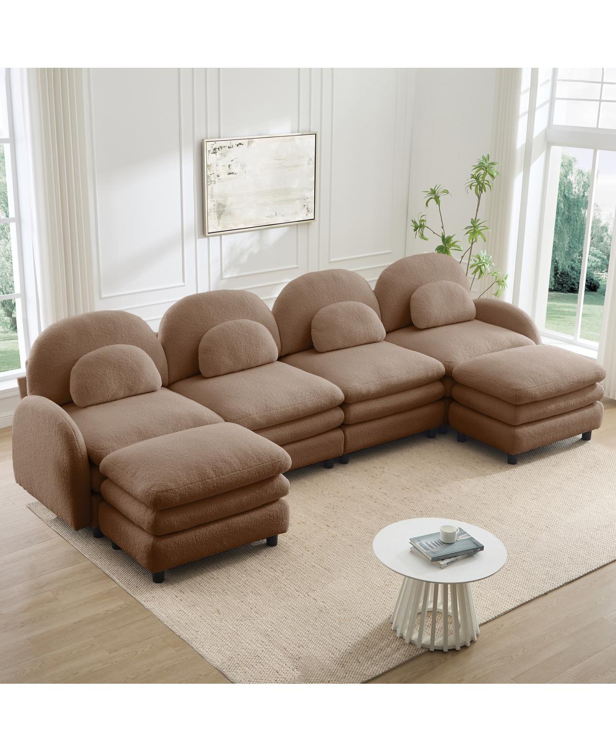Click here for Streamdale Furniture Teddy Fabric 4-Seat Modular S... prices