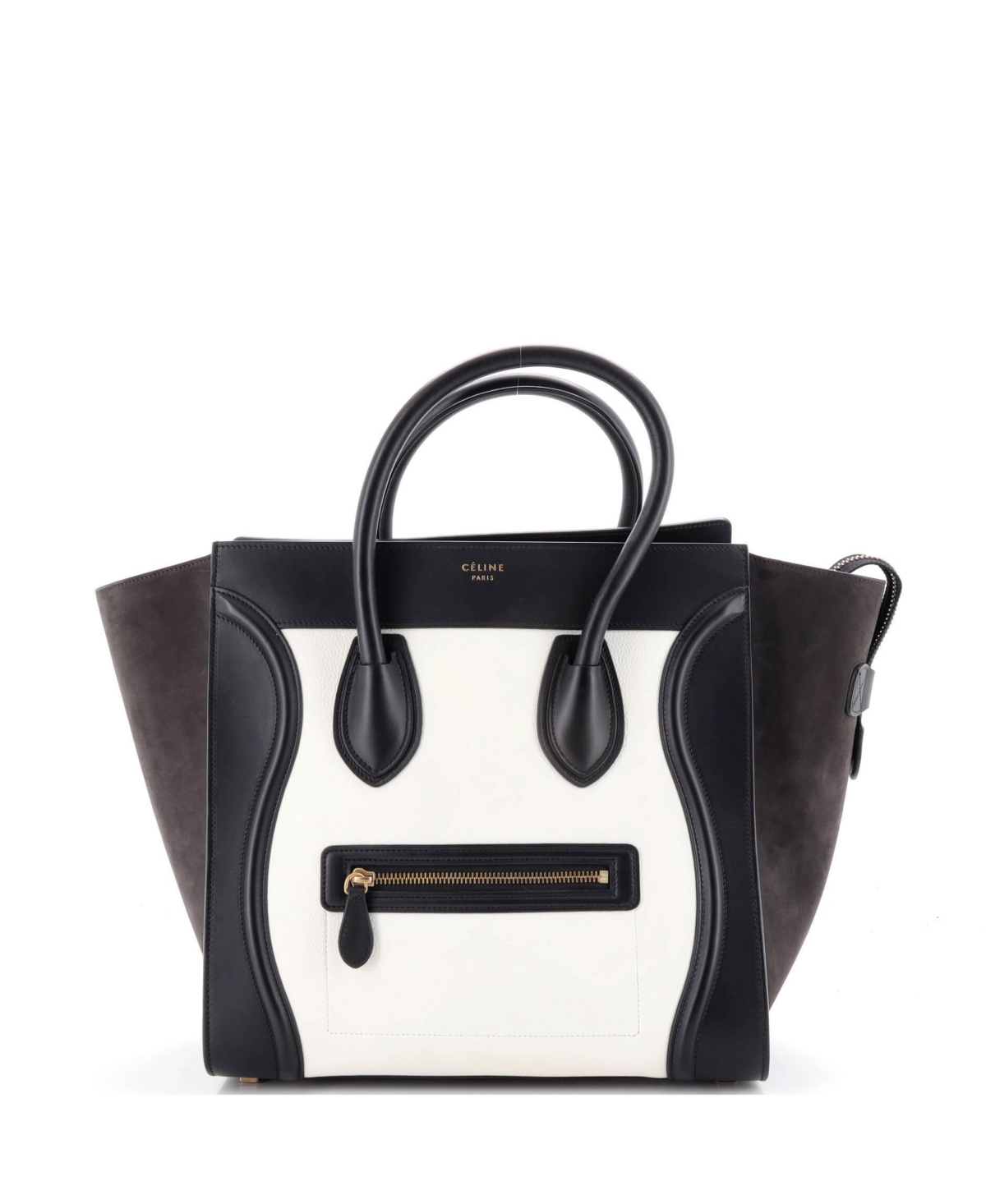 Click here for Pre-Owned Celine Mini Bicolor Luggage Bag Leather... prices