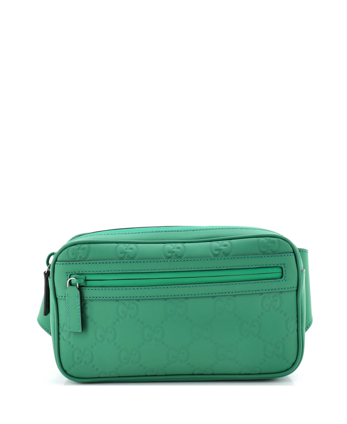 Click here for Pre-Owned Gucci Front Zip Belt Bag Gg Rubber Effec... prices