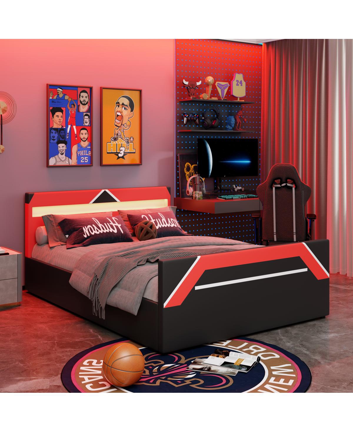 Click here for Streamdale Furniture Queen Size Led Gaming Bed wit... prices