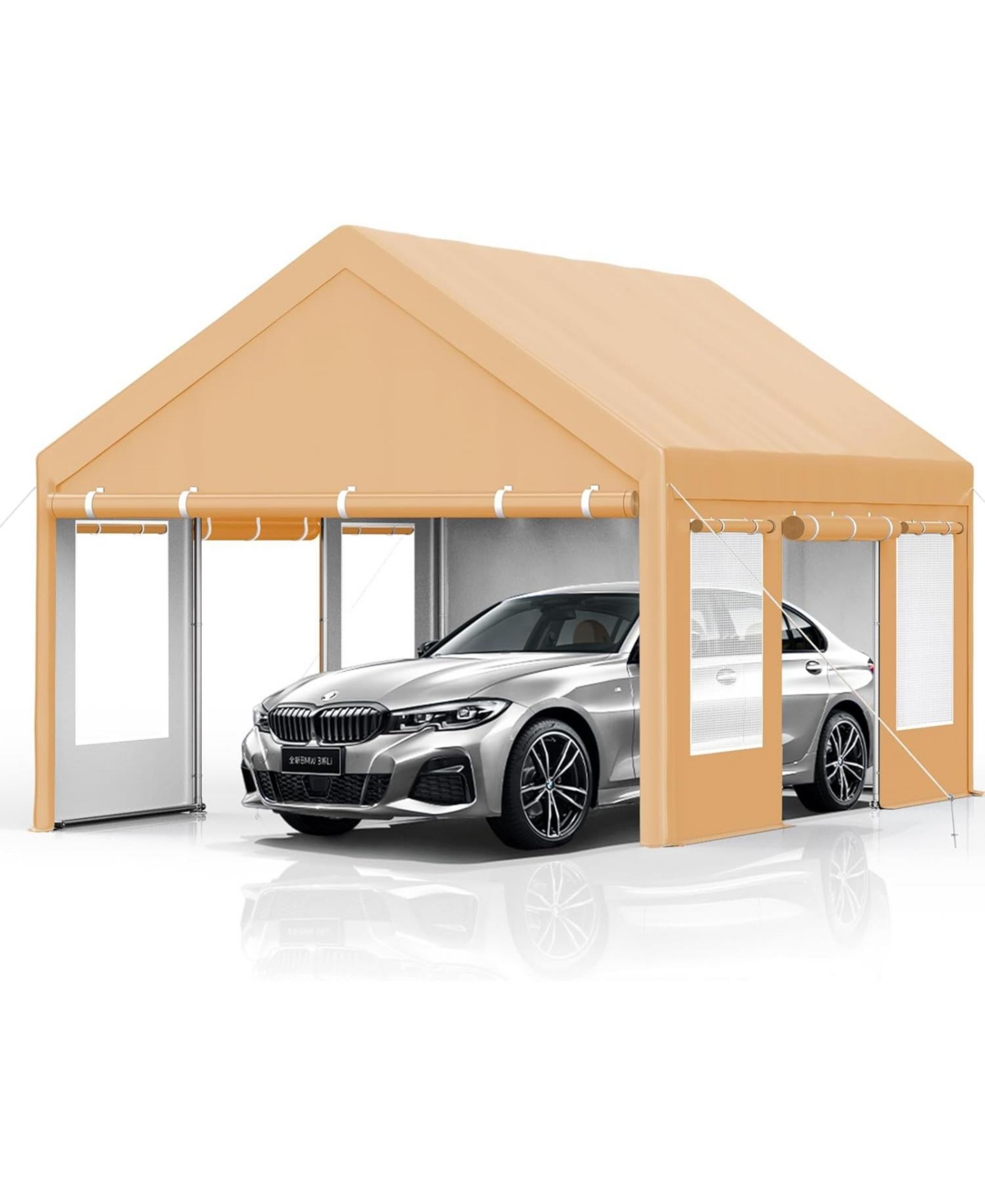 Click here for gaomon 13 x 20 Feet Metal Carport with Iron Pipe +... prices