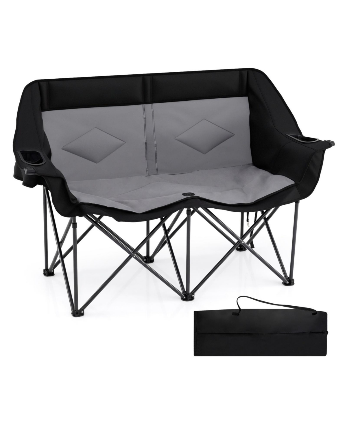 Click here for Mecale Double Camping Chair for Two with Cup Holde... prices