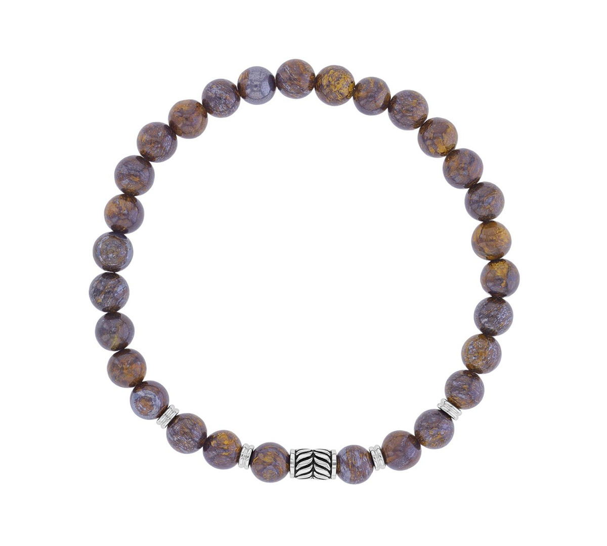 Click here for Quiksilver Mens Platinum-Plated Brown Textured Bea... prices