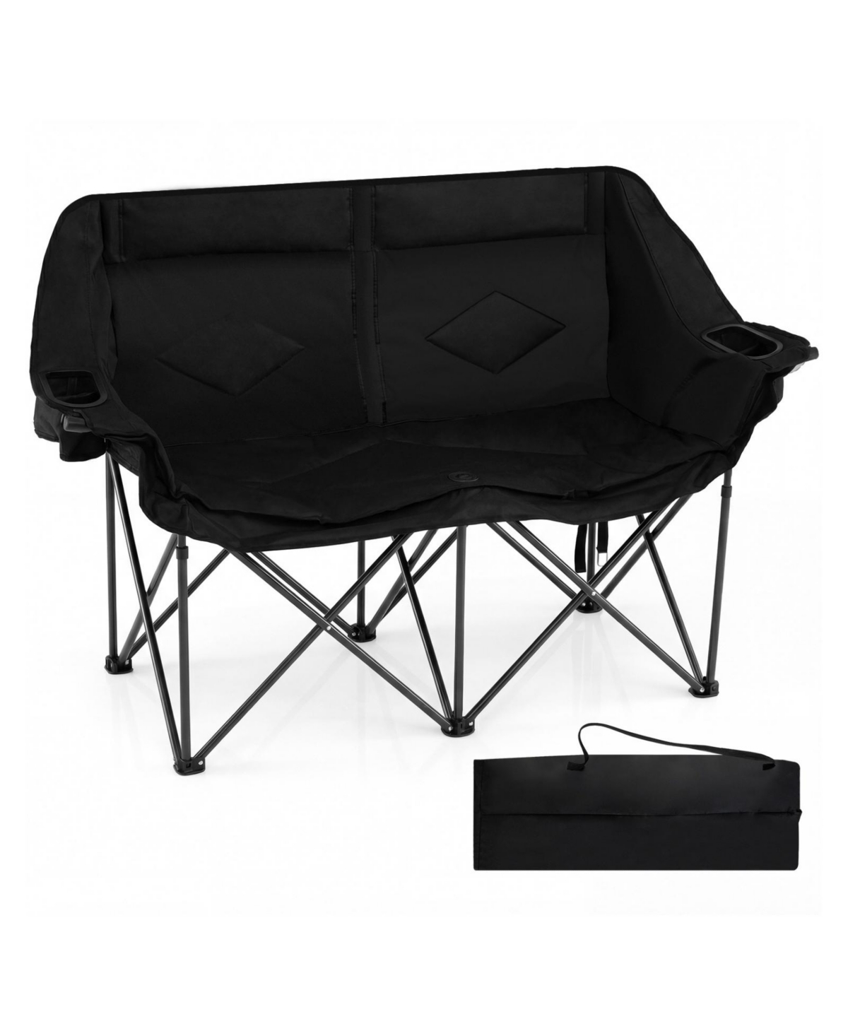 Click here for Mecale Double Camping Chair for Two with Cup Holde... prices