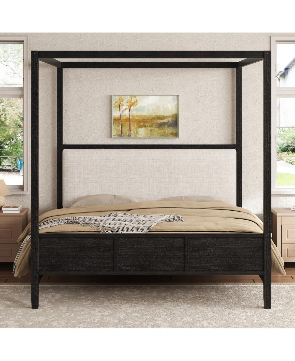 Click here for Streamdale Furniture Wooden Canopy Platform Bed wi... prices