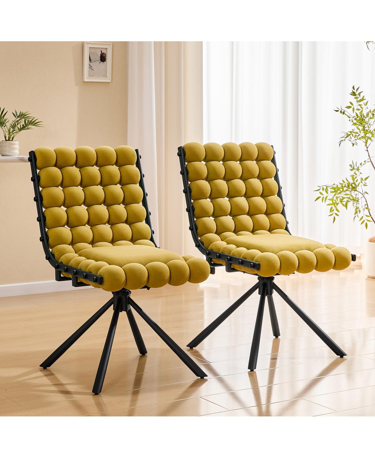 Click here for Streamdale FurnitureSet of 2 Velvet Bubble Dining... prices