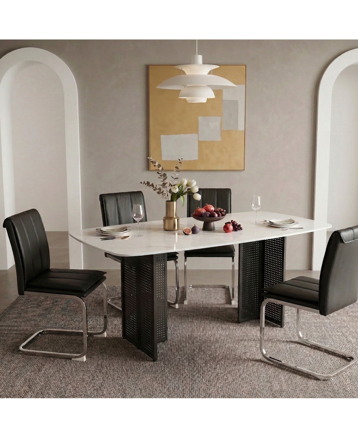 Click here for Streamdale Furniture Modern Rectangular Marble-Pat... prices