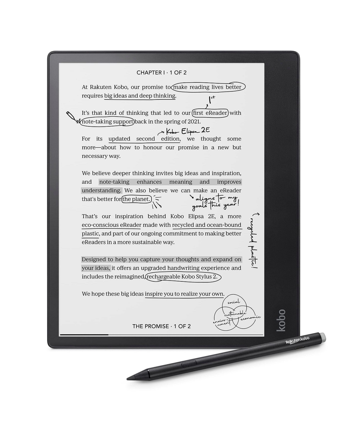 Click here for Kobo Elipsa 2E eReader | 10.3 Glare-Free Touchscre... prices