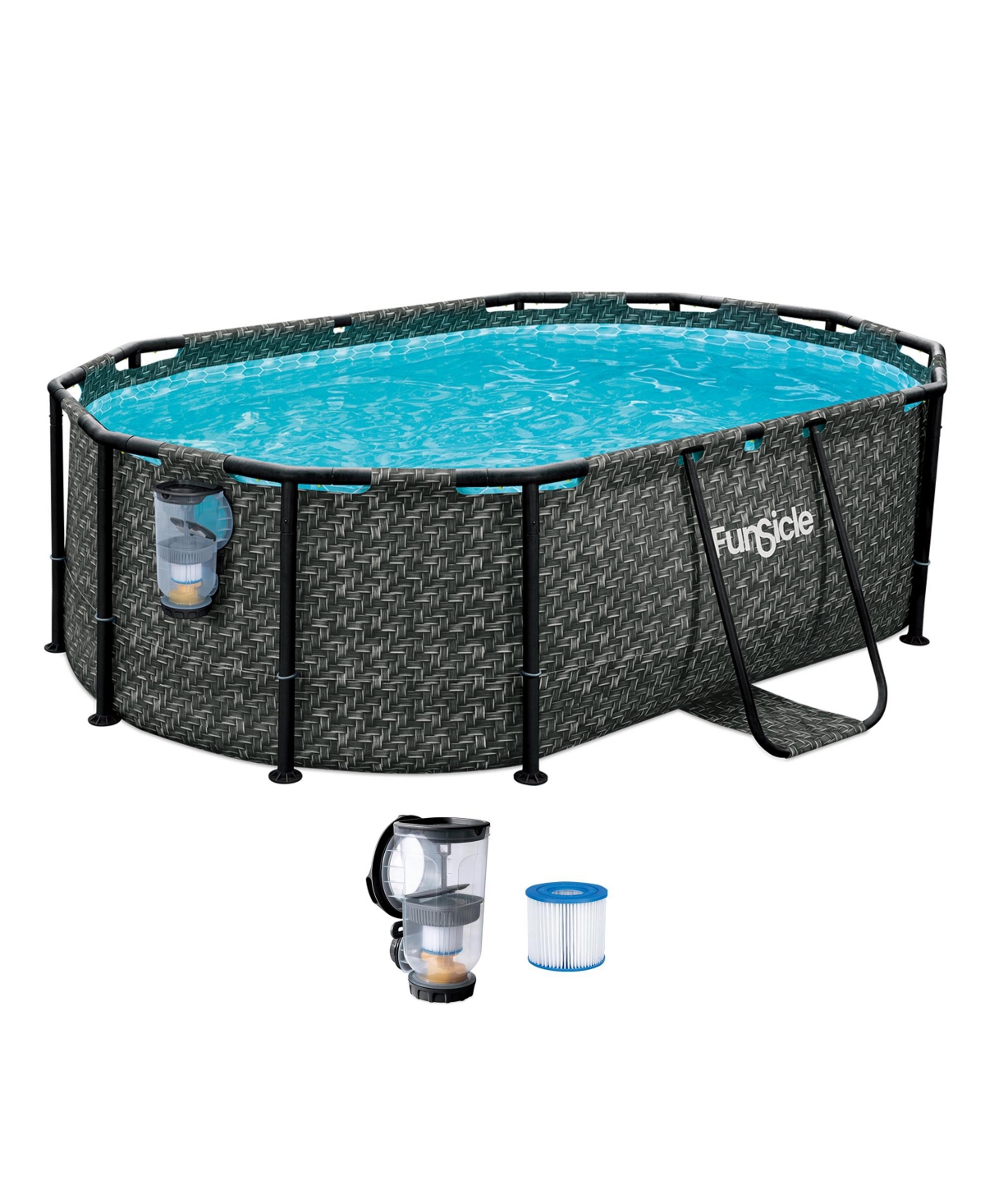 Click here for Funsicle 910 Oasis Designer Oval Above Ground Pool... prices