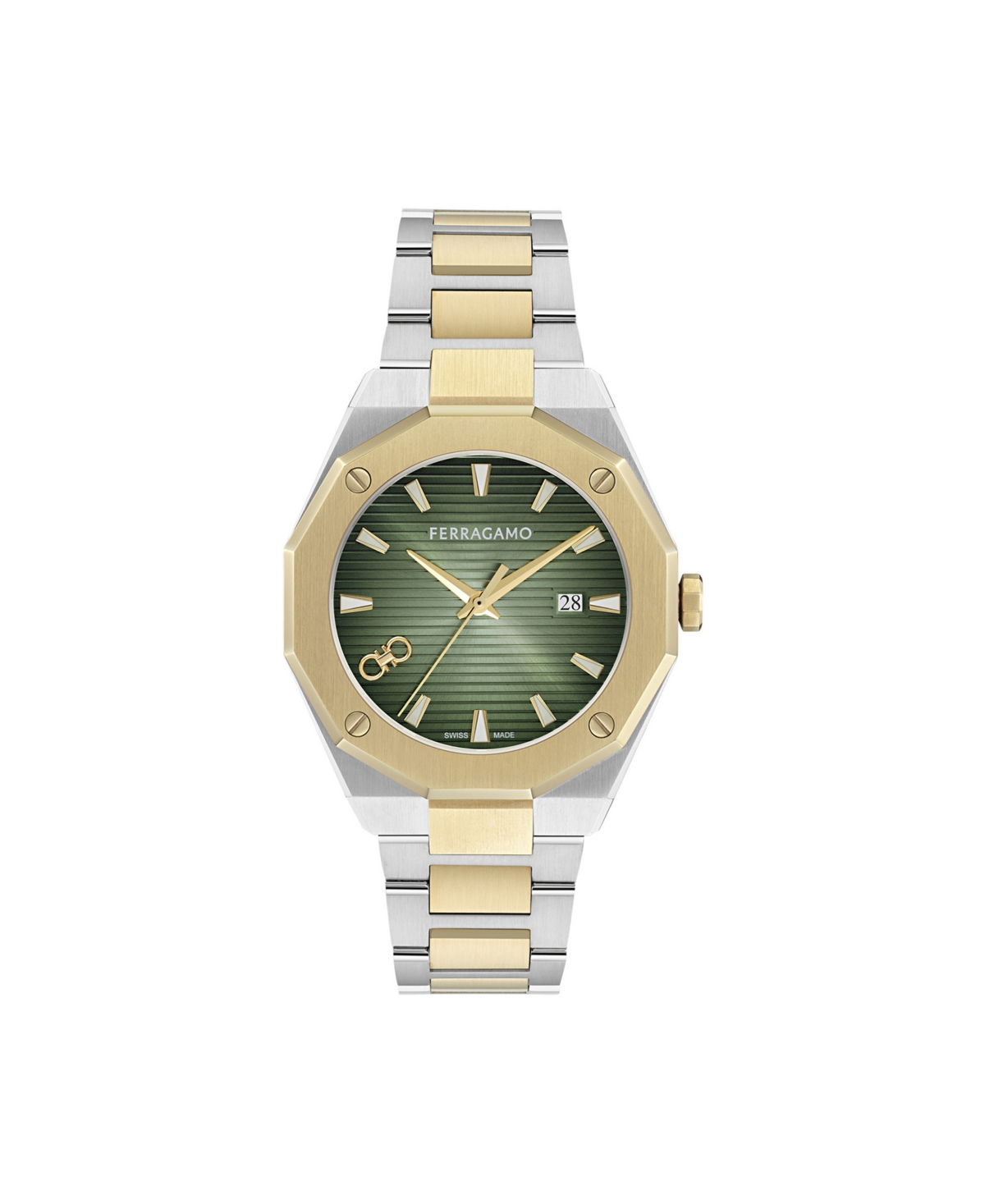 Click here for Ferragamo Mens Edge Two-Tone Stainless Steel Brace... prices