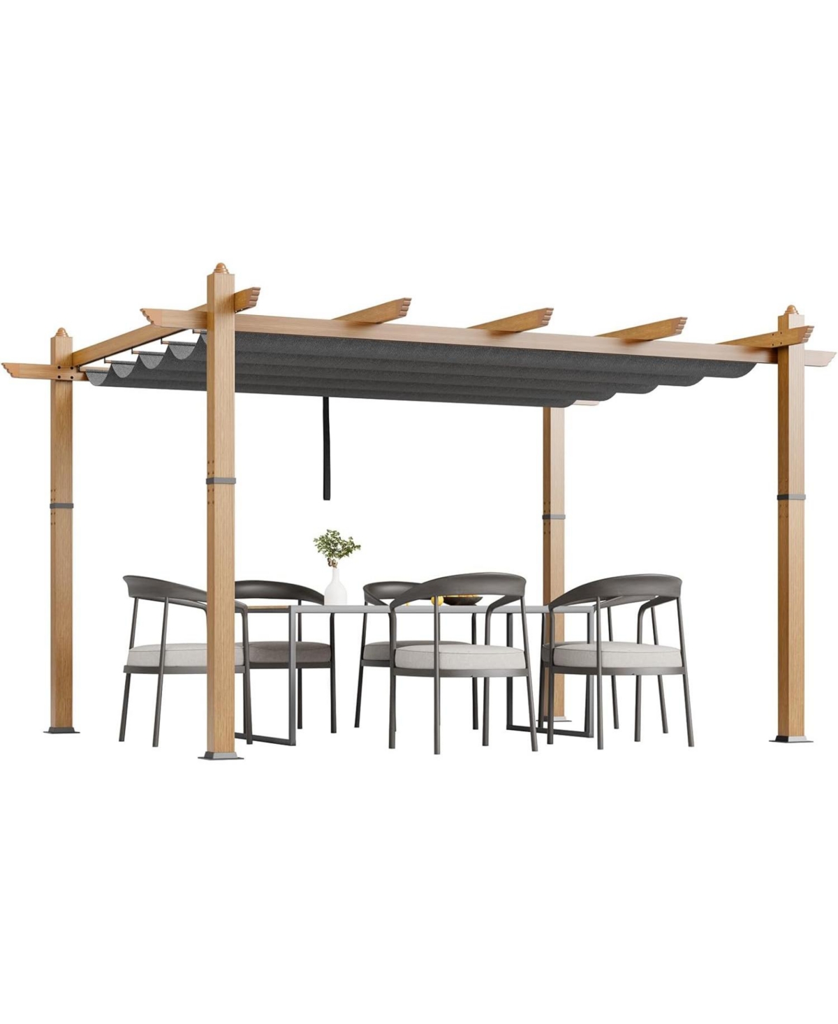 Click here for gaomon Retractable Outdoor Pergola with Canopy  Up... prices