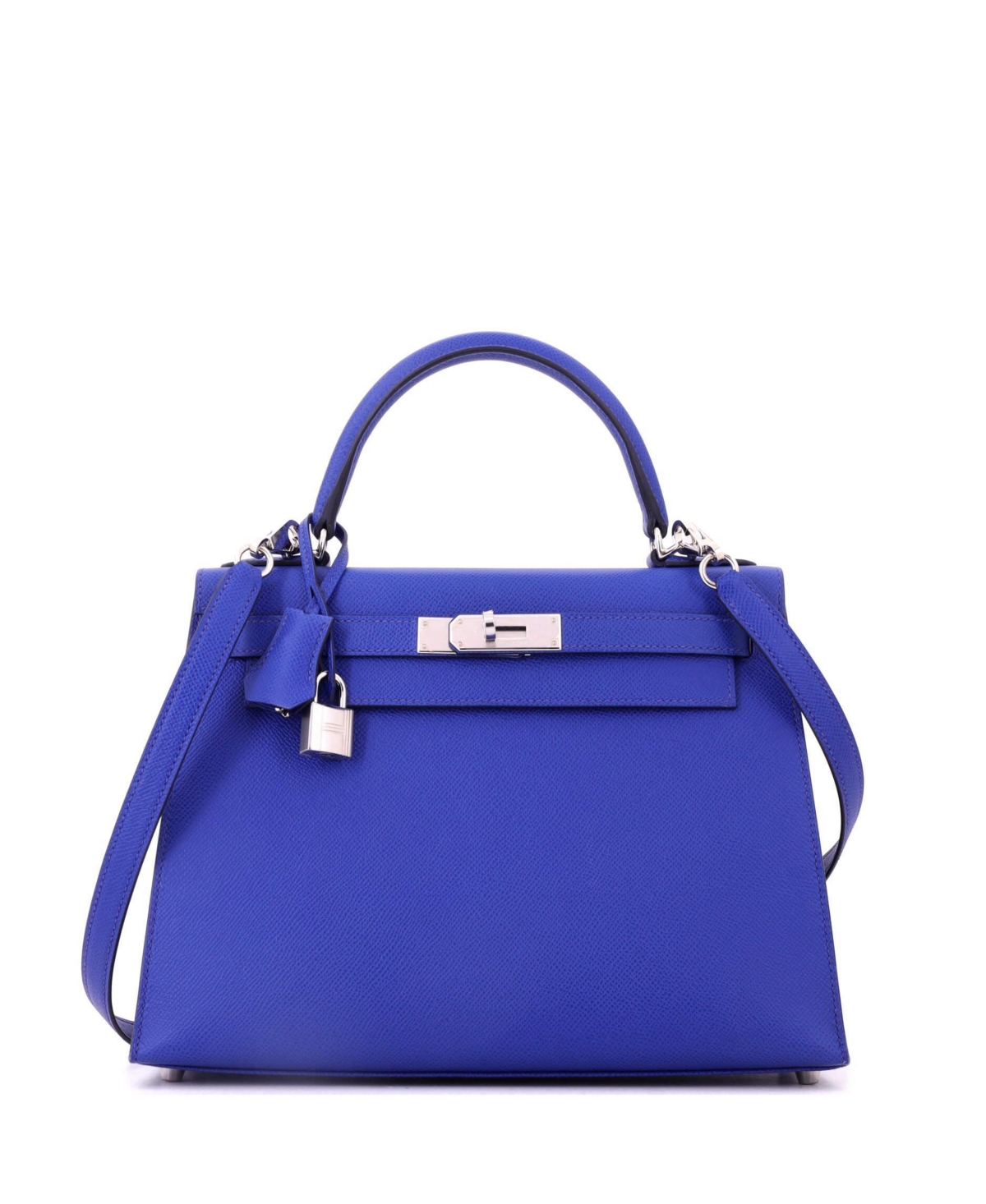 Click here for Pre-Owned HERMES Kelly 28 Handbag Blue Epsom with... prices