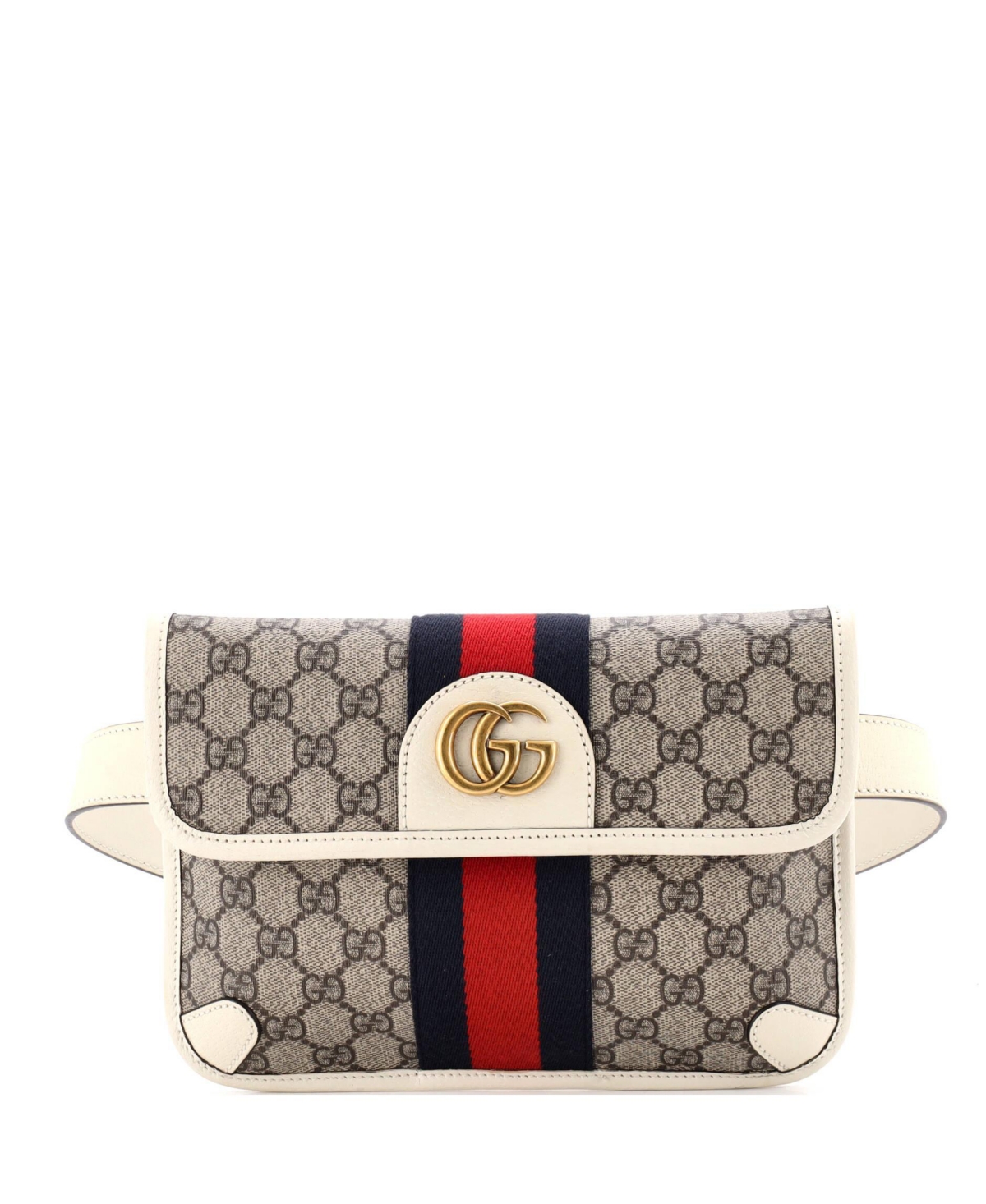 Click here for Pre-Owned Gucci Ophidia Flap Belt Bag Gg Coated Ca... prices
