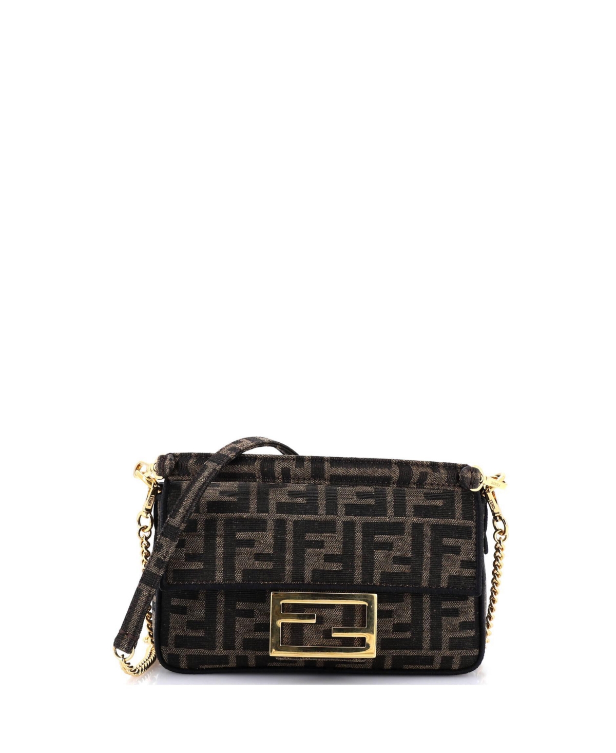 Click here for Pre-Owned Fendi Mini Baguette Nm Bag Zucca Canvas... prices