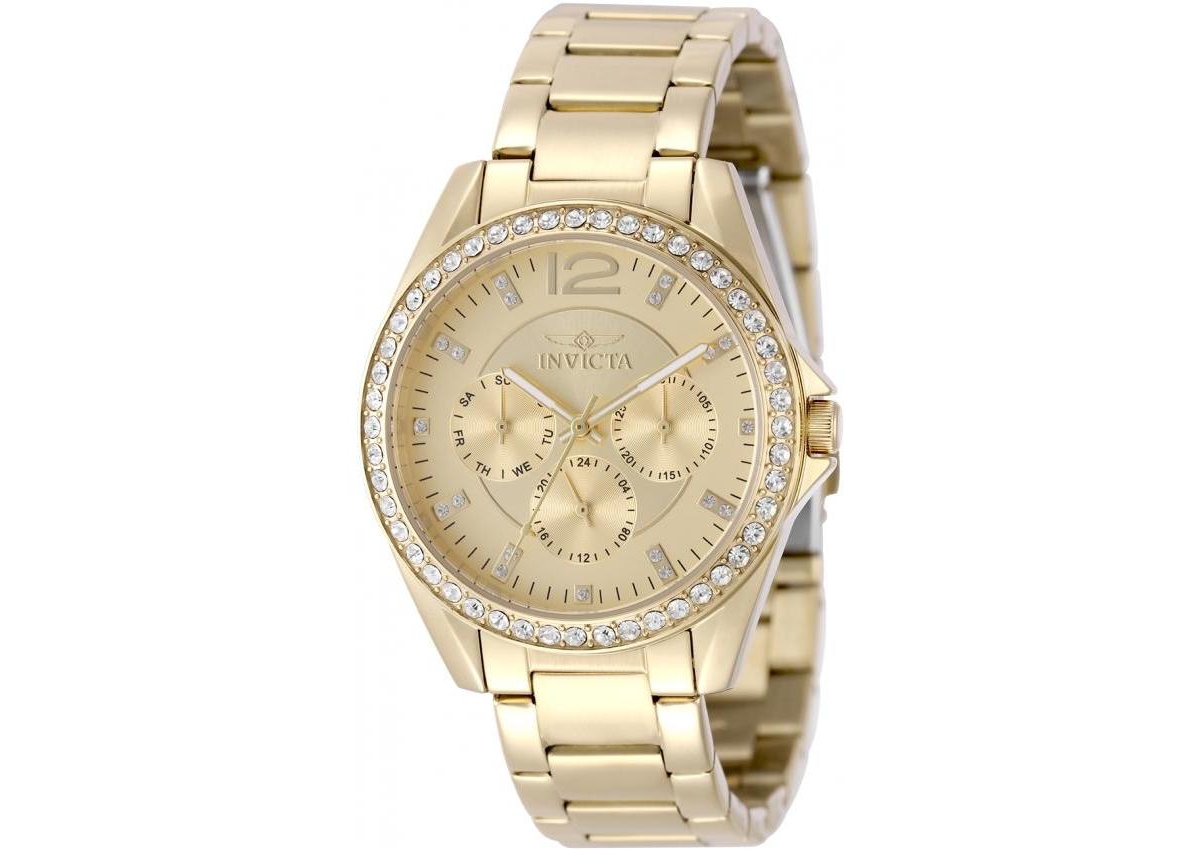 Click here for Invicta Womens Angel Quartz Dial Watch - Gold prices