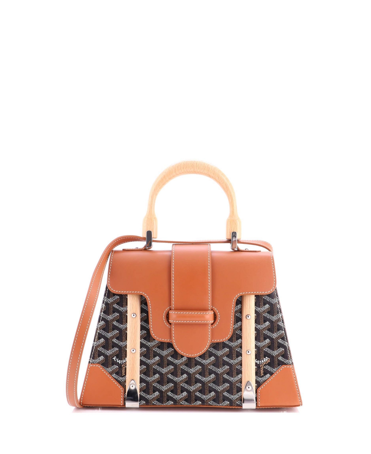 Click here for Pre-Owned Goyard Pm Saigon Top Handle Bag Coated C... prices