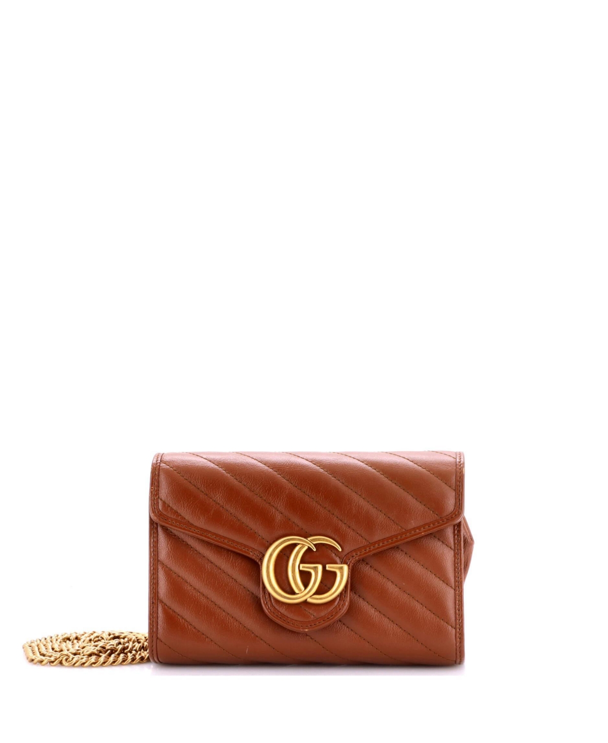 Click here for Pre-Owned Gucci Mini Gg Marmont Chain Wallet Diago... prices