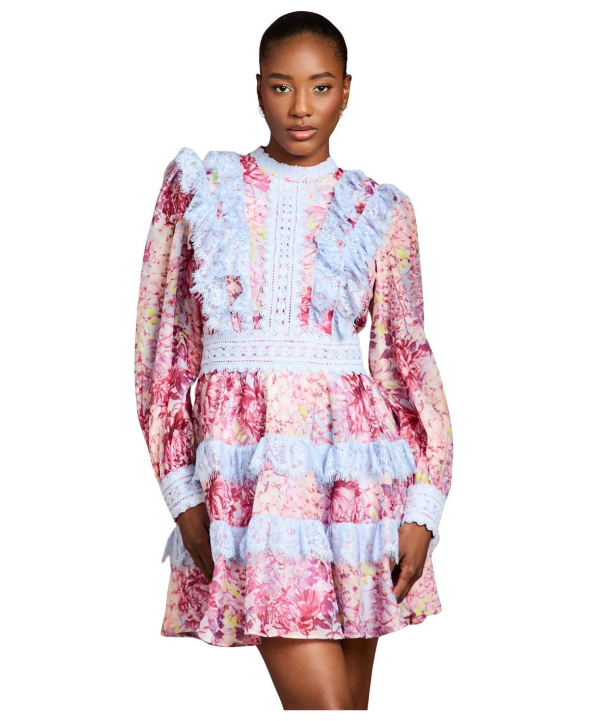 Click here for Coast Womens Lace Mini Dress - Pink prices