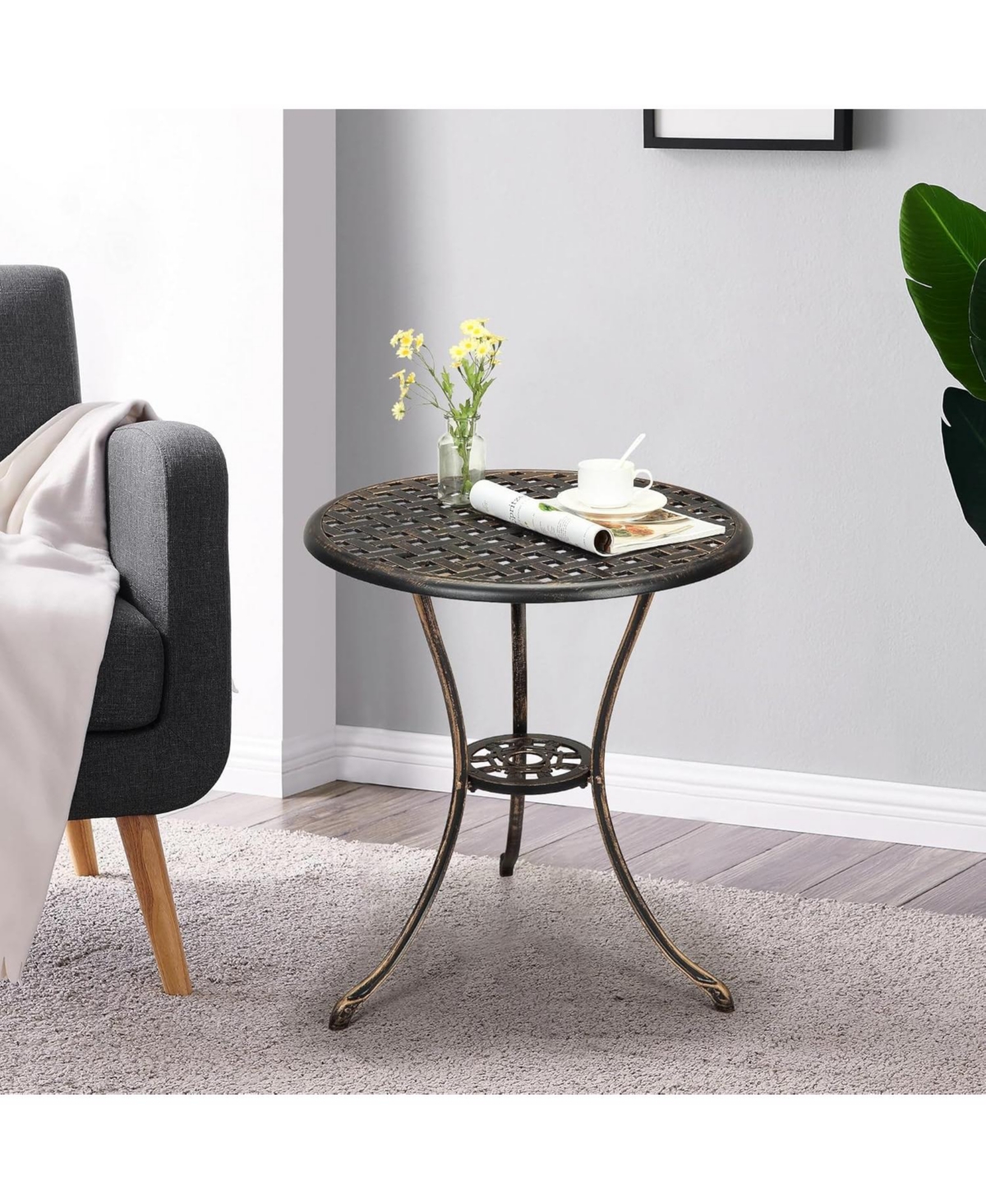 Click here for gaomon Patio Bistro Table  23.6inch Outdoor Round... prices