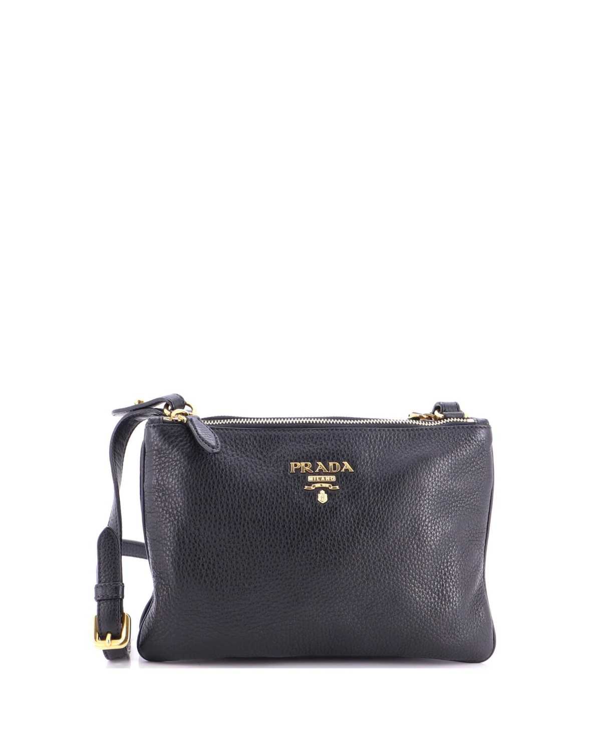 Click here for Pre-Owned Prada Small Double Zip Crossbody Bag Vit... prices