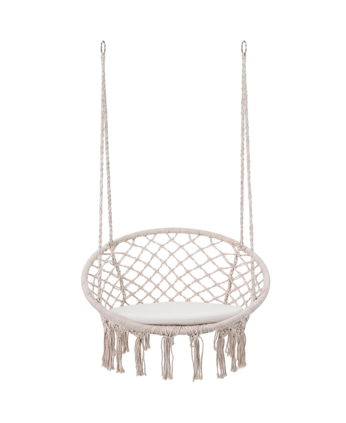 Click here for Sugift Macrame Hanging Swing Chair Hammock with Ro... prices