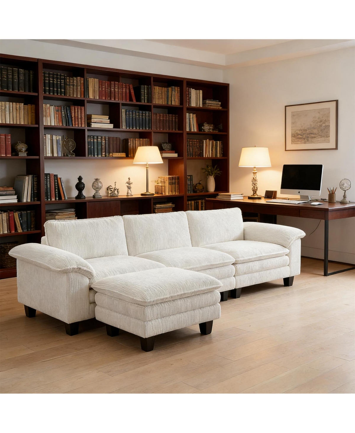 Click here for Clihome L-Shaped Sectional Sofa Corduroy Conversat... prices