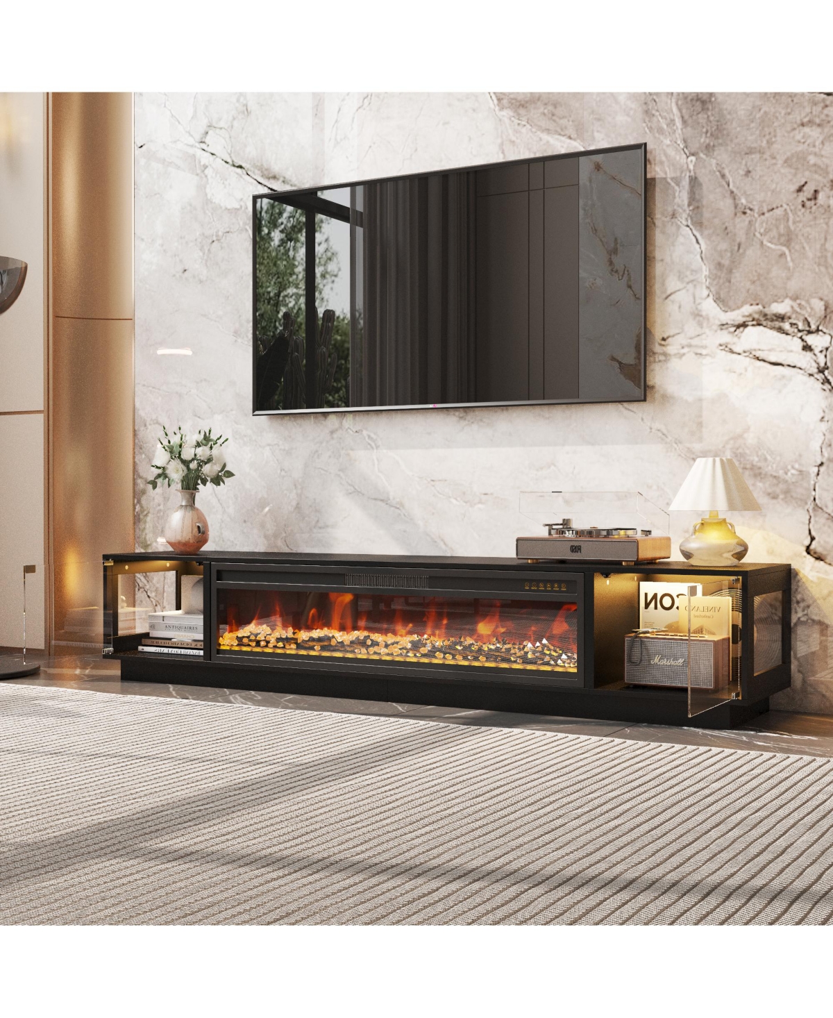 Click here for Homsee 78 Inch Tv Stand with Electric Fireplace -... prices