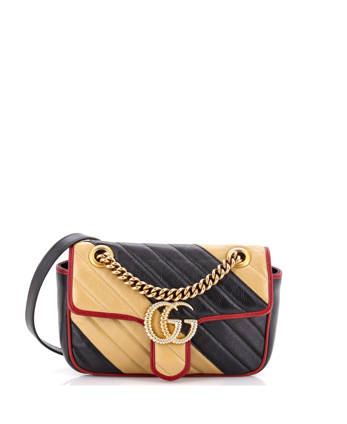 Click here for Pre-Owned Gucci Mini Gg Marmont Flap Bag Diagonal... prices