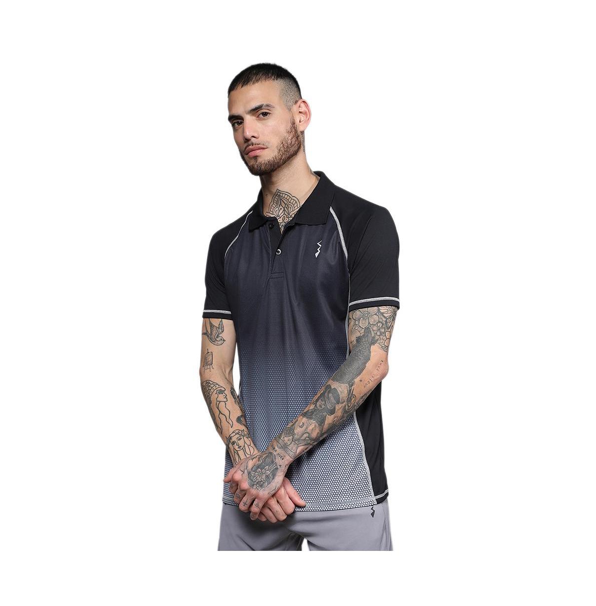 Click here for Campus Sutra Mens Ombre Polo Activewear T-Shirt -... prices