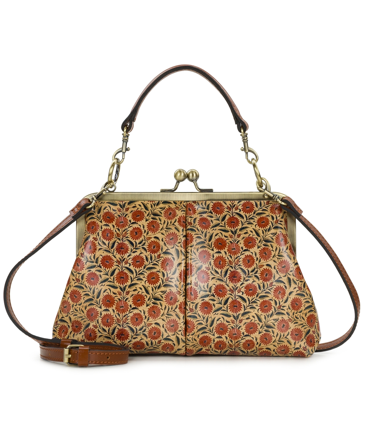 Click here for Patricia Nash Vione Leather Kisslock Frame Small C... prices