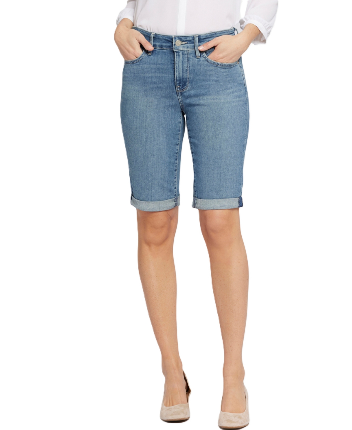 Click here for Nydj Womens Briella Roll Cuff Jean Shorts - Heybur... prices