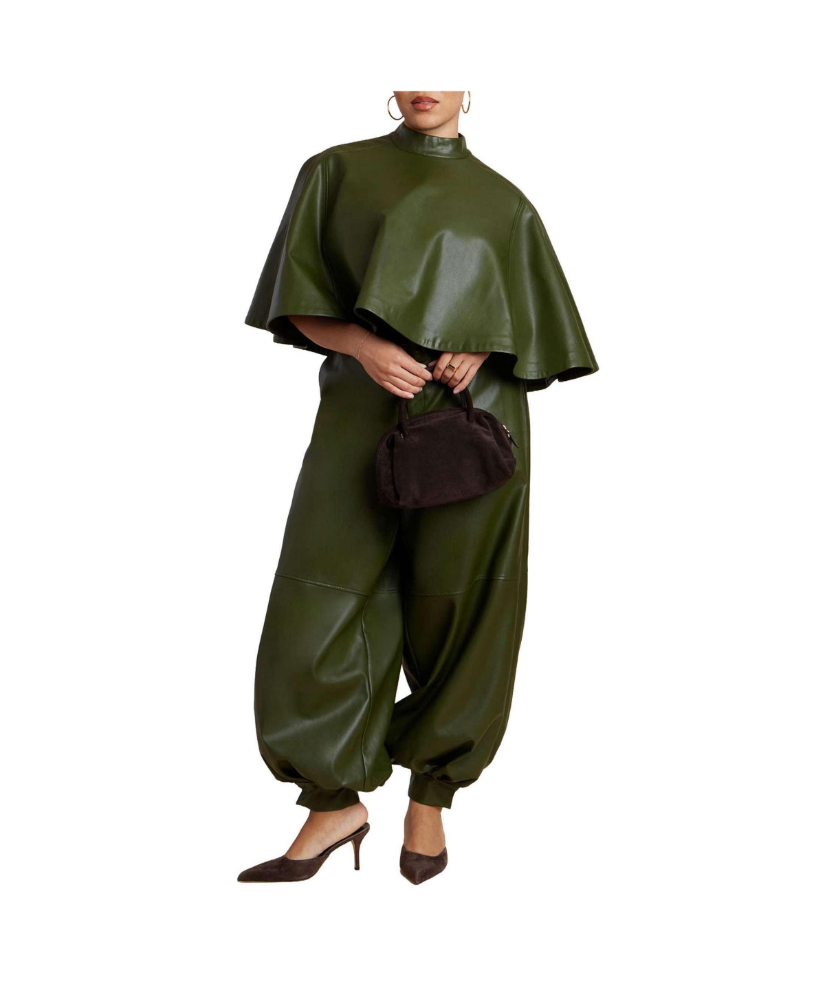 Click here for Eloquii Womens Plus Size Belted Faux Leather Ballo... prices