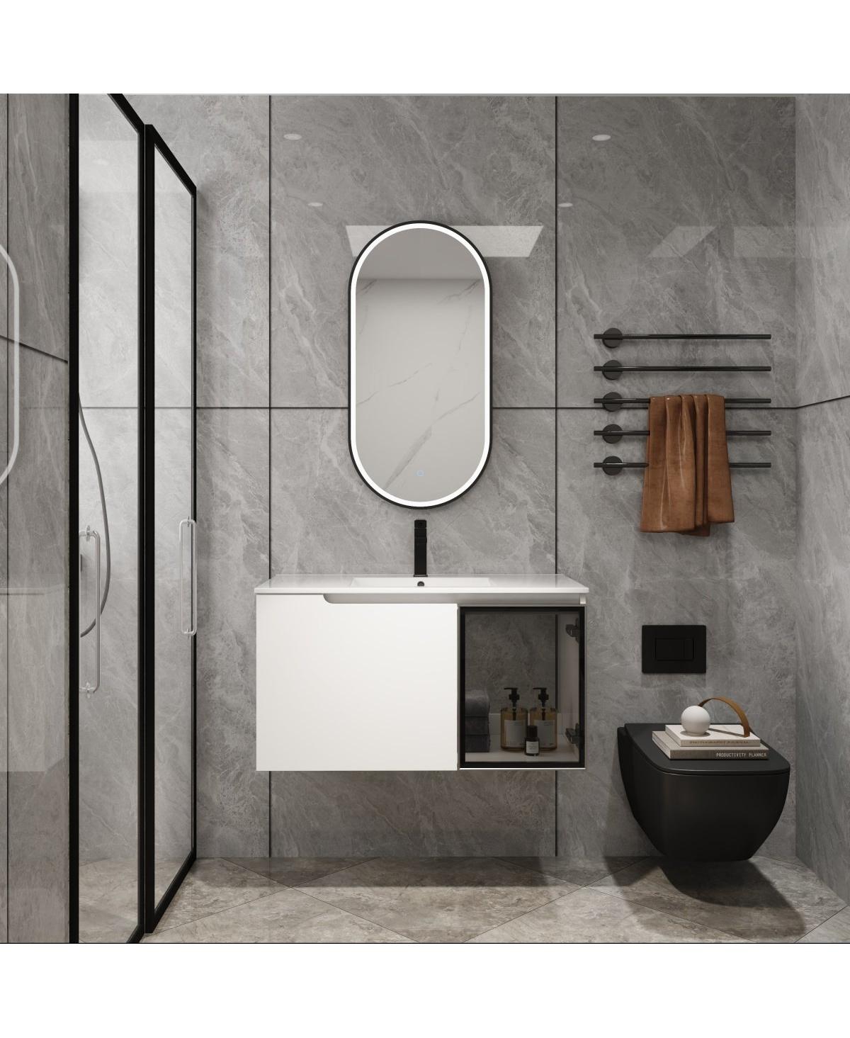 Click here for Thirtypeachy 36 Wall-Mounted Glossy White Bathroom... prices