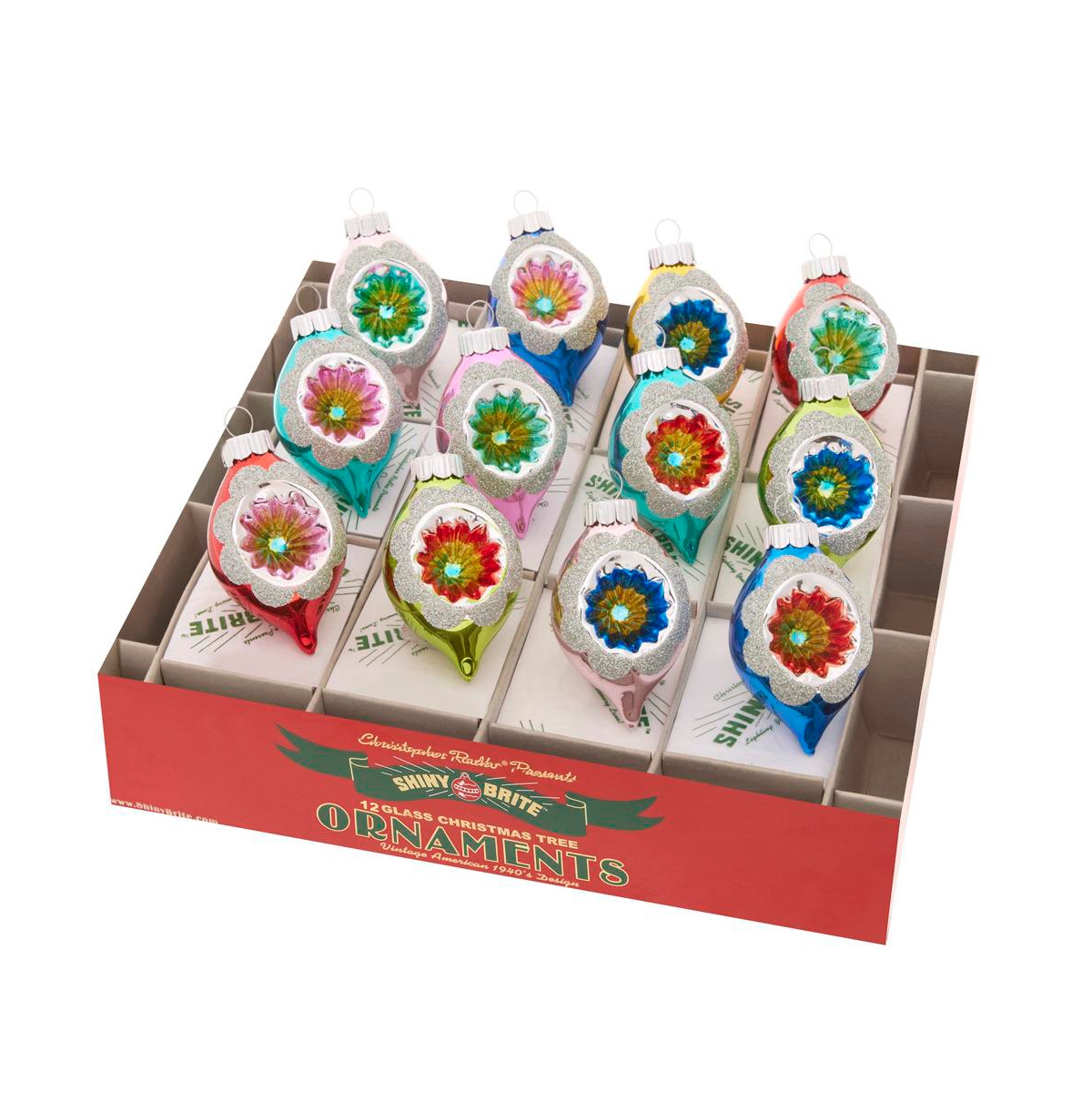 Click here for Shiny Brite Christmas Confetti 1.75 Decorated Refl... prices