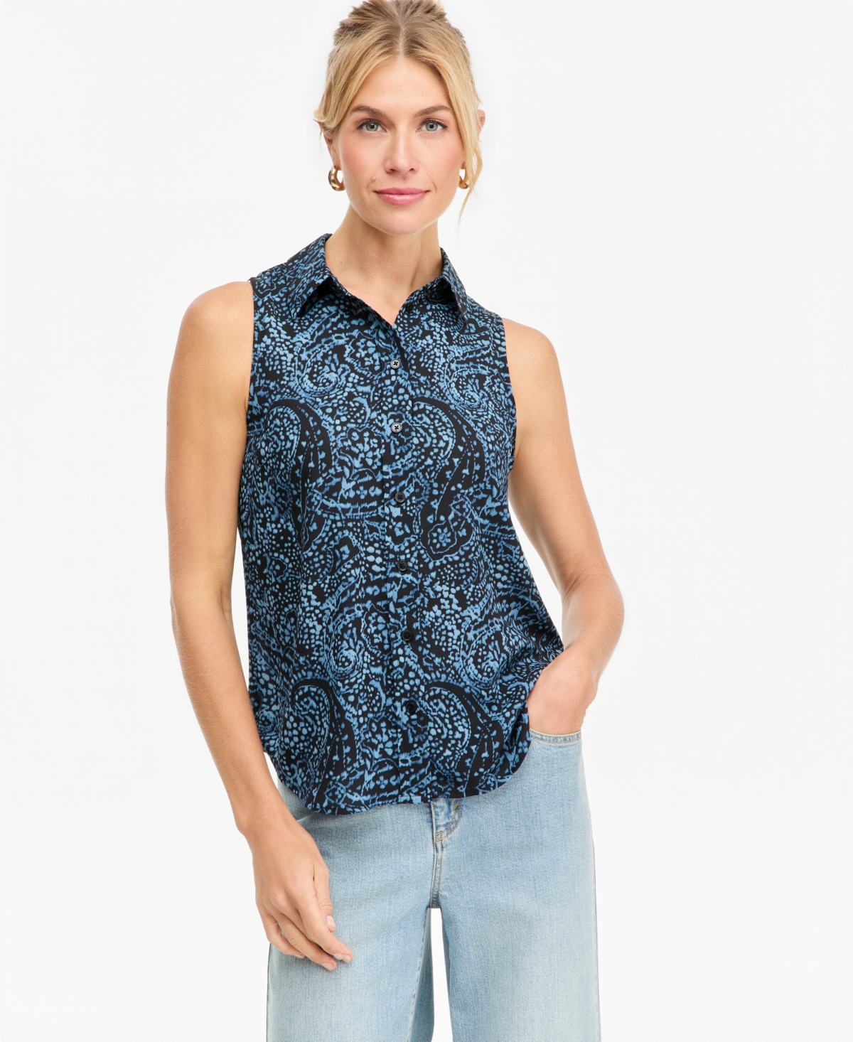 Click here for I.n.c. International Concepts Womens Paisley Sleev... prices