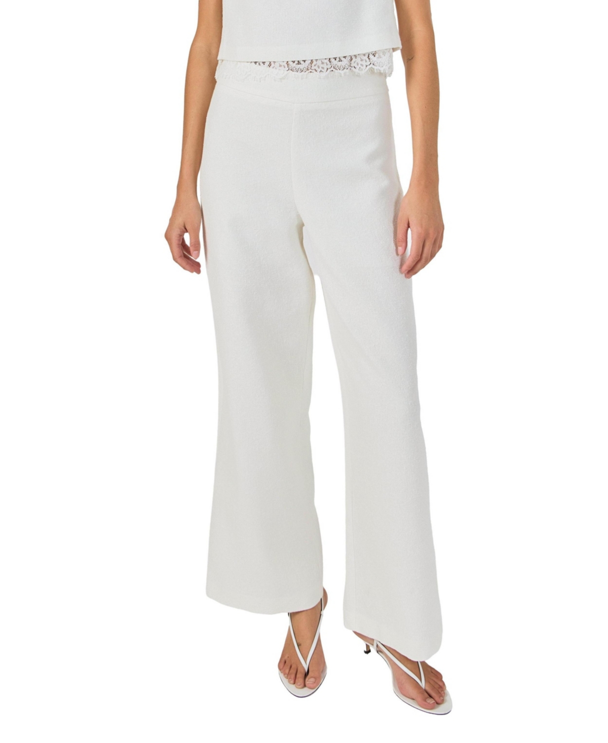 Click here for endless rose Womens High Waisted Wide Pants - Off... prices