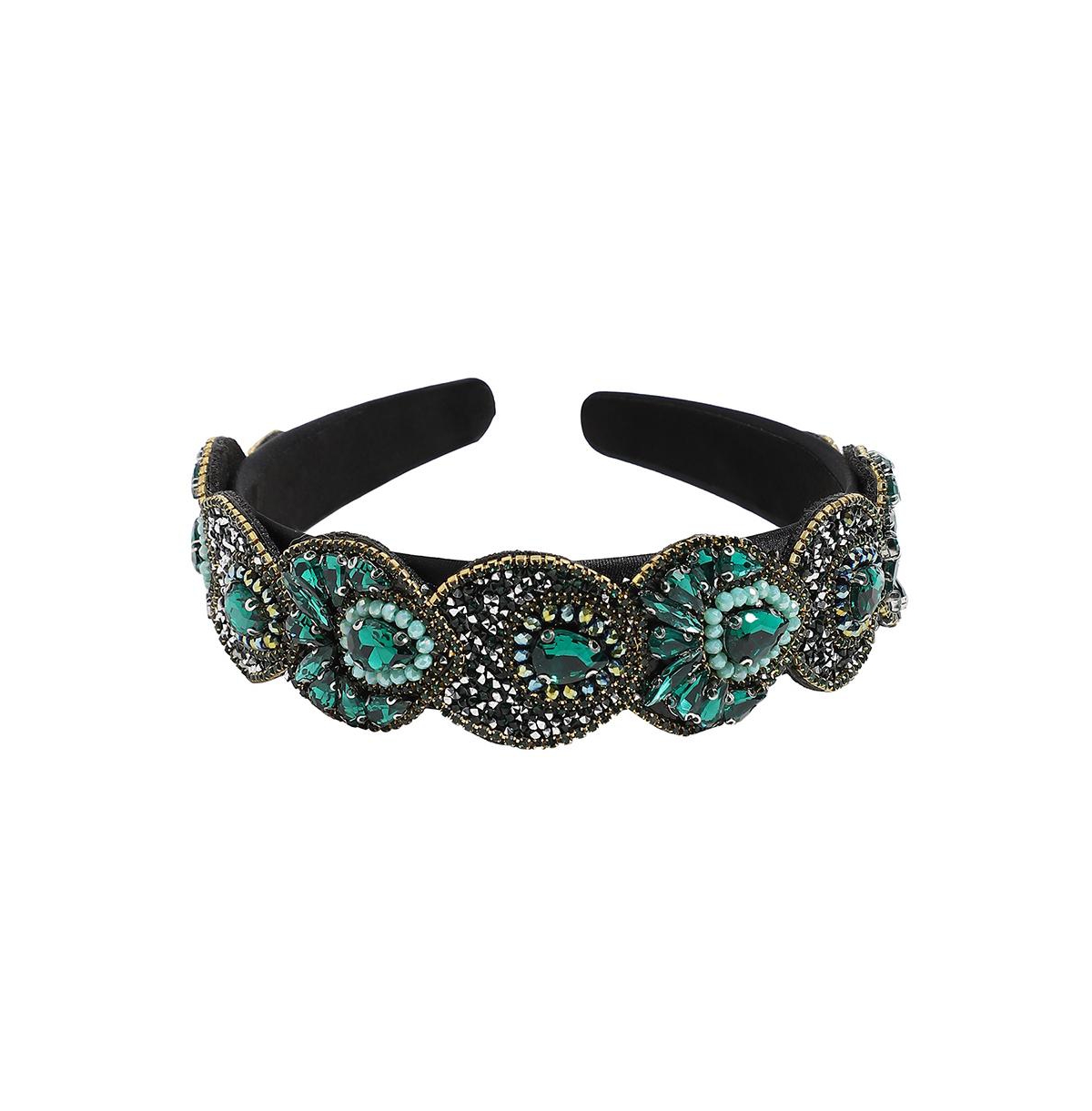 Click here for Sohi Womens Emerald Green Baroque Hairband - Green prices