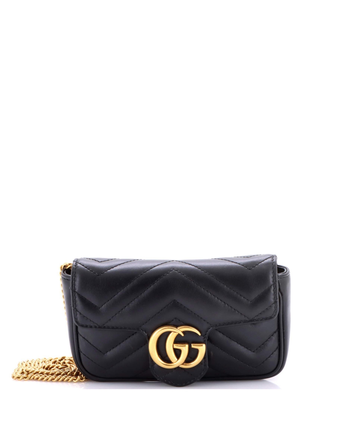 Click here for Pre-Owned Gucci Super Mini Gg Marmont Flap Bag Mat... prices