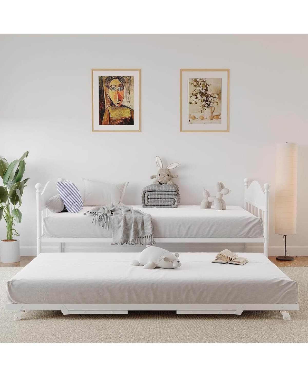 Click here for gaomon Daybed with Trundle Pop Up Foldable Metal S... prices