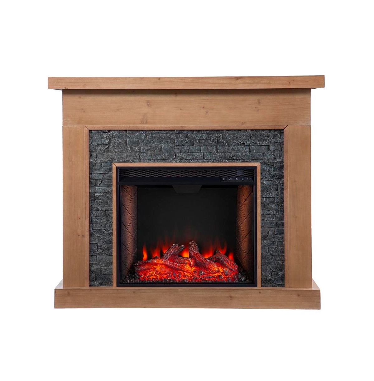 Click here for Augusta Home Standlon Fireplace - Natural/red prices