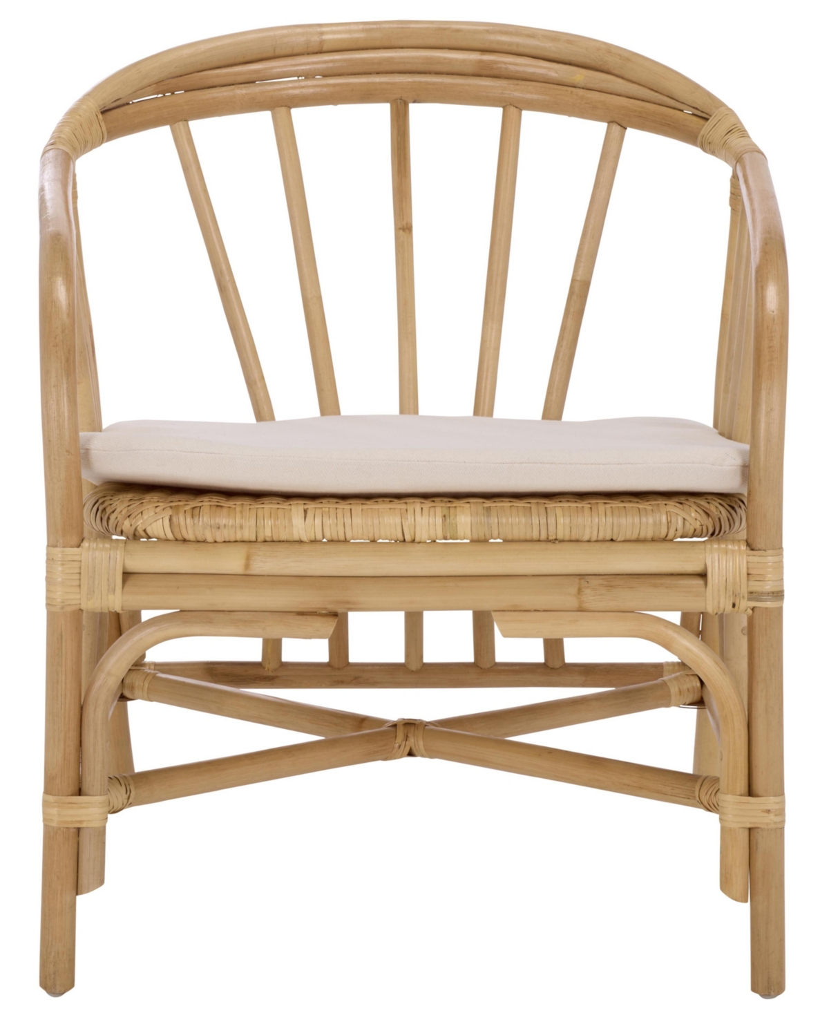 Click here for Safavieh Billie Rattan Dining Chair - Natural / cr... prices