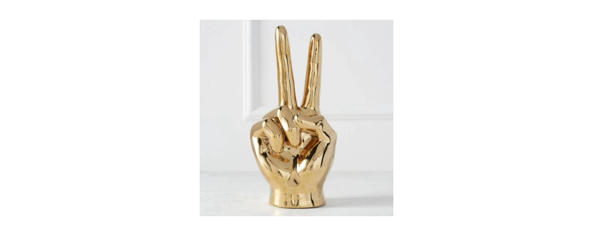 Click here for Z Gallerie Peace Sign Hand - Gold prices