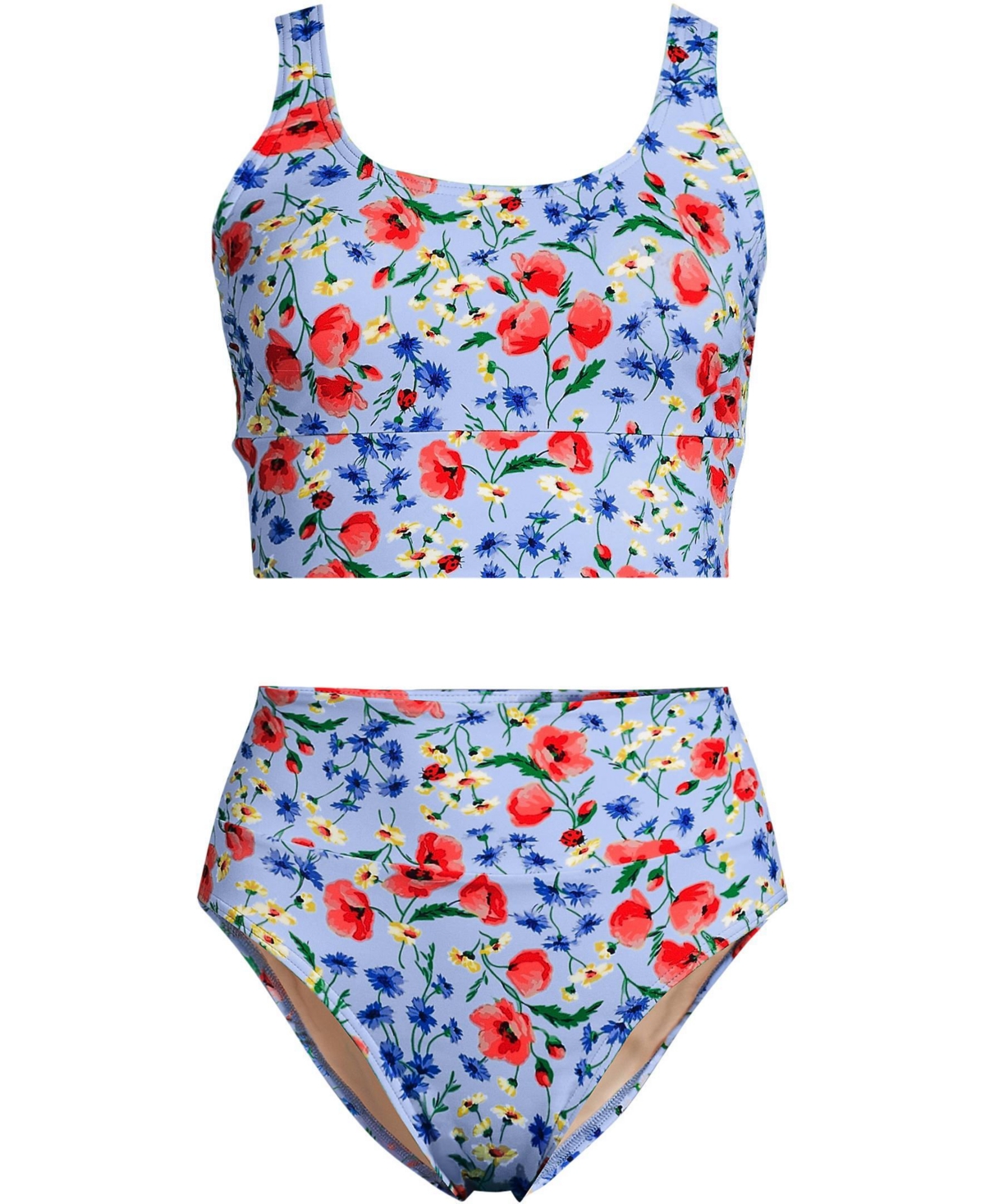 Click here for Lands End Womens Tugless Midkini Top and High Wais... prices