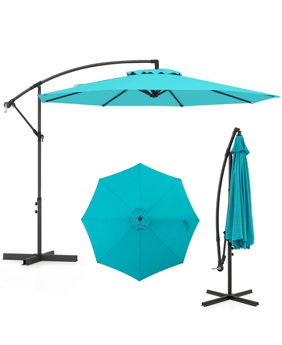 Click here for Sugift 10 ft Offset Cantilever Umbrella with Eight... prices