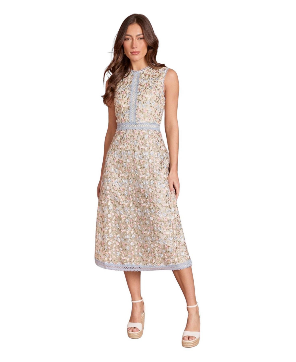 Click here for Coast Womens Embroidered Floral Fitted Midi Dress... prices