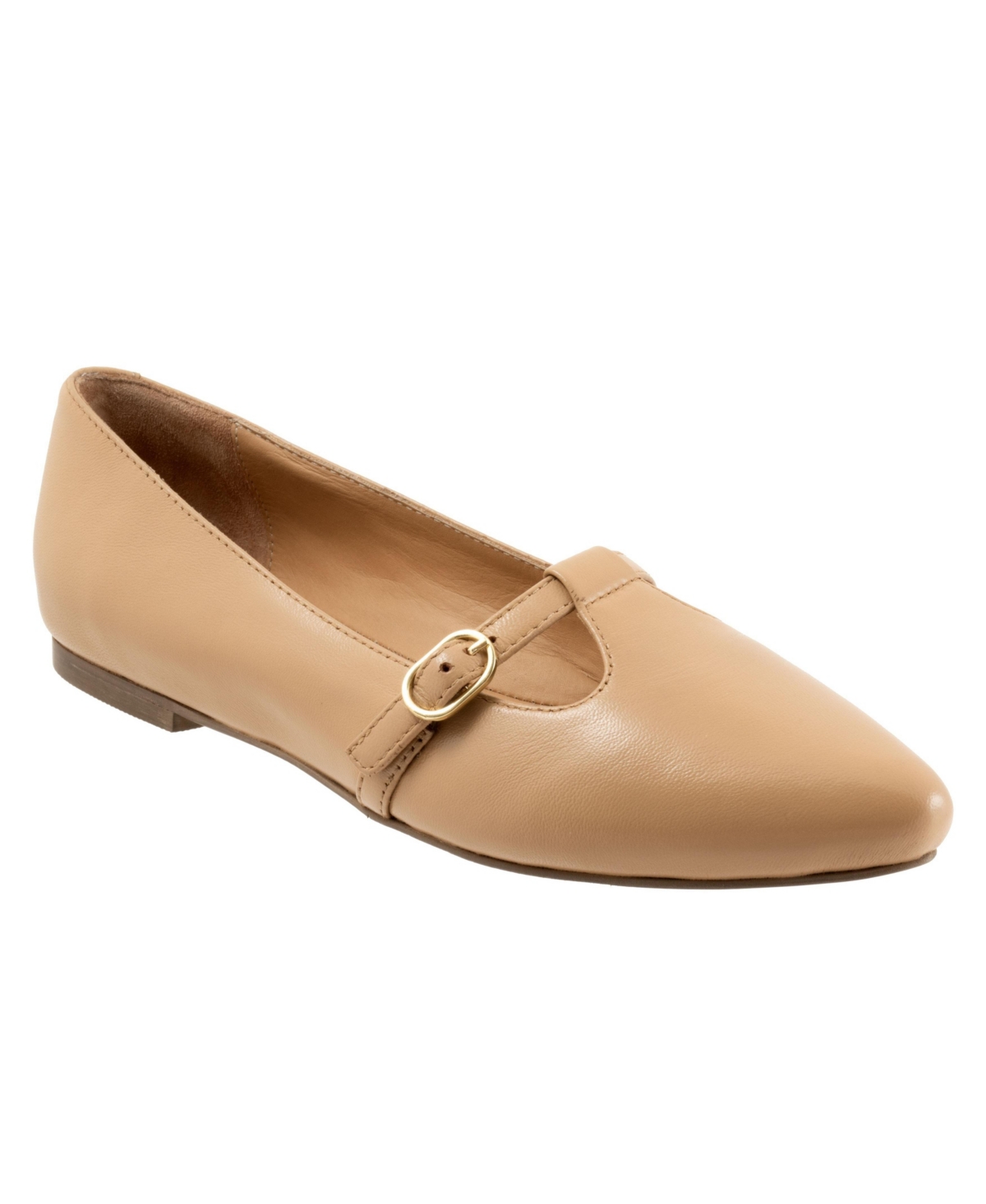 Click here for Trotters Womens Evie Flat - Beige prices
